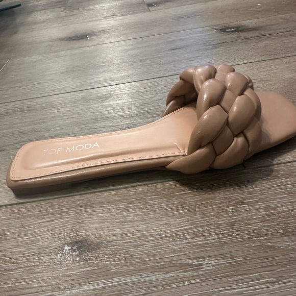 TOP Moda | Shoes | Nwot Top Moda Tan Braided Strap Sandals | Poshmark